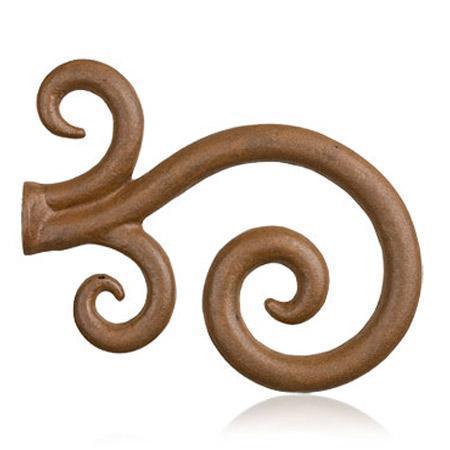 Helser Artigiani Large Triple Scroll Finial