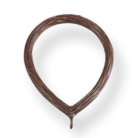 Finial Company Oval Hammered Steel Ring OVL2