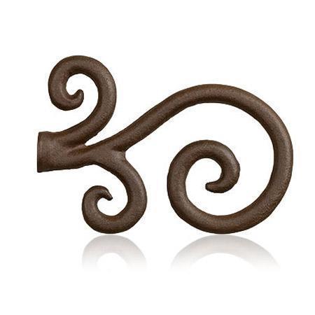 Helser Artigiani Small Triple Scroll Finial